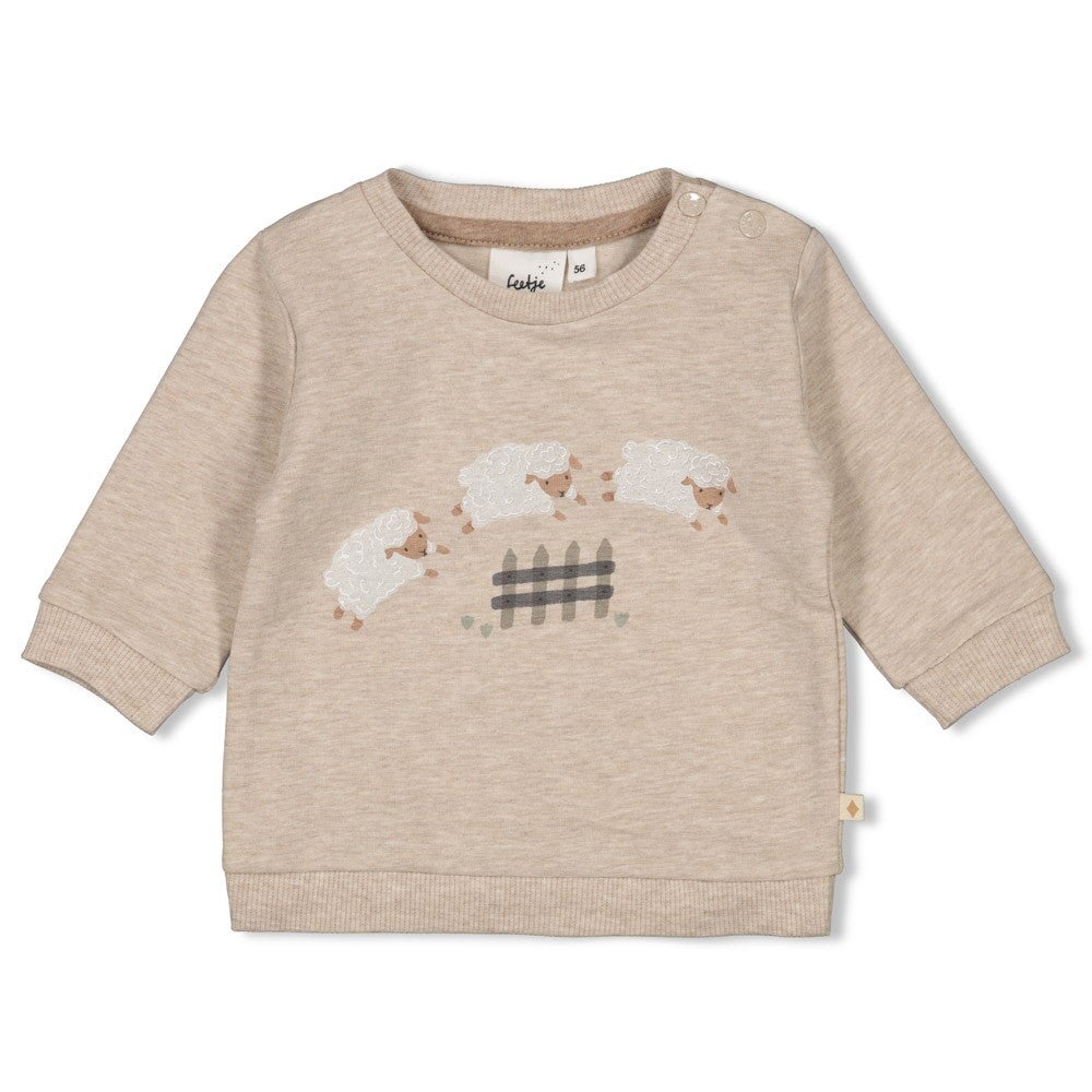 SLEEPY SHEEPY - Fleece Knit "Jumping Sheep" Sweat Top – Feetje Baby US