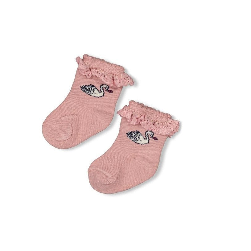 SWAN LAKE - Pointelle Lace Trimmed Swan Socks! – Feetje Baby US